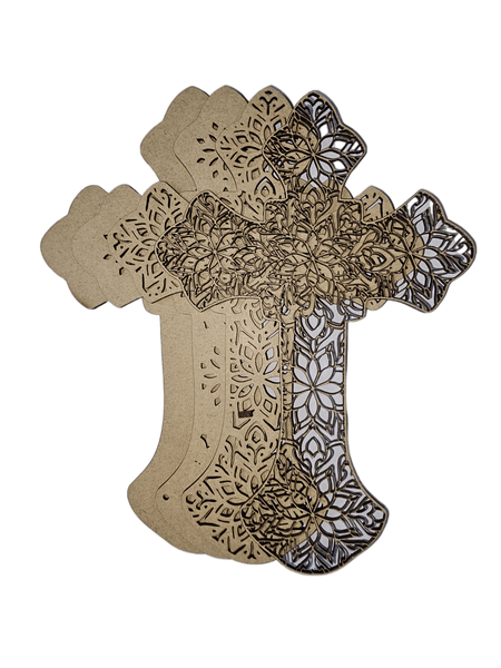 Multi-Layered MDF Cross with Rounded End (4 Layers) – MVA Laser Craft