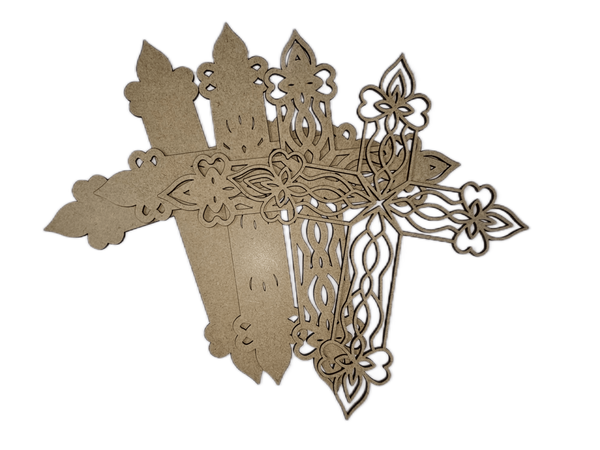 Multi-Layered MDF Cross with Pointed end (4 Layers) – MVA Laser Craft